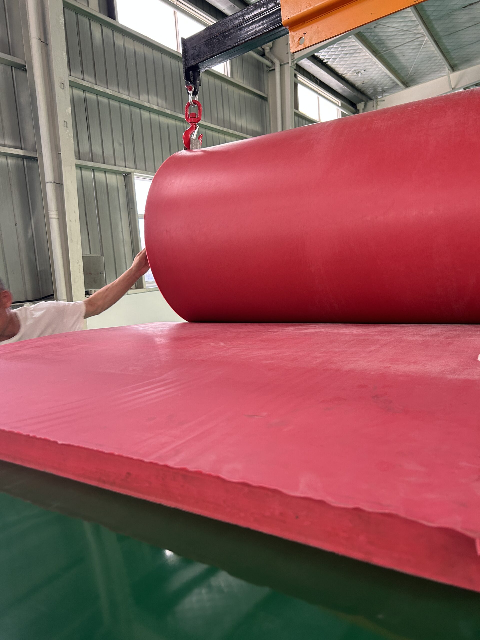 Chutes and Hoppers with Durable Rubber Sheet Linings